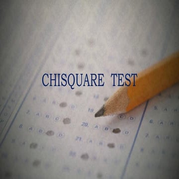 Chi squared test | PPSX
