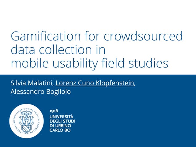 Gamification For Crowdsourced Data Collection In Mobile Usability Field