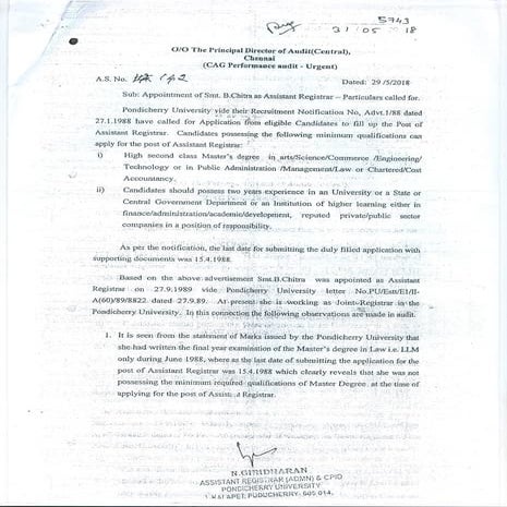 Chithra cag audit report | PDF | Politics