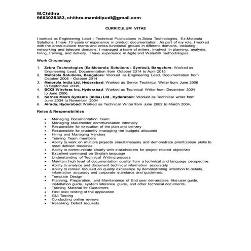 Lead Technical Writer | PDF