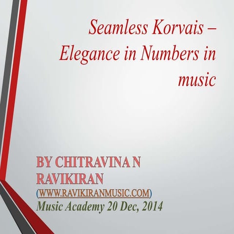Chitravina Ravikiran- SeamLess korvais - Music Academy Lec-Dem - 2014 ...