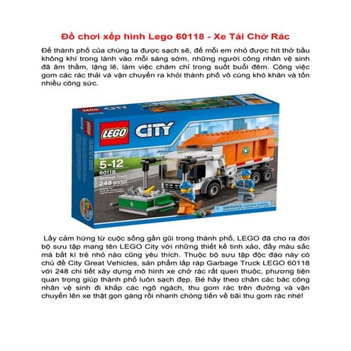 Đồ chơi xếp hình lego 60118 - Xe tải chở rác | PDF
