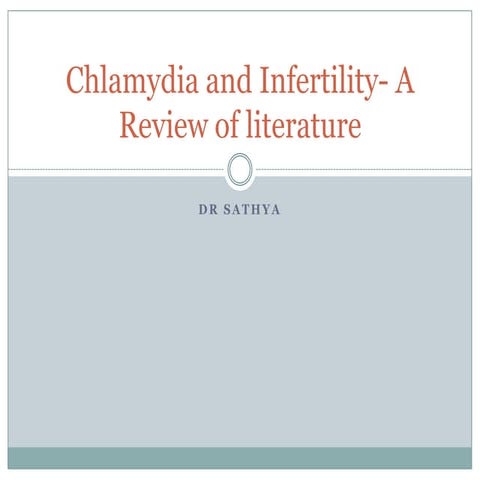 Chlamydia and infertility a review of literature | PPTX