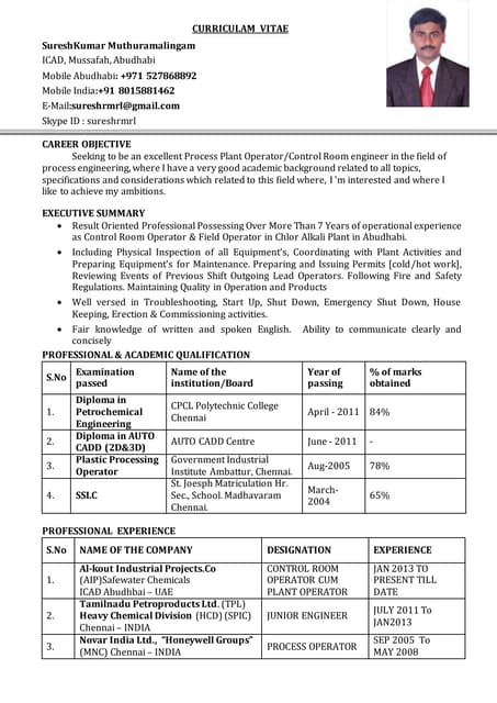 kamal cert 3 in process plant operations | PDF