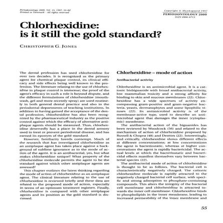 Chlorhexidine : Gold standard for chemical plaque control | PDF