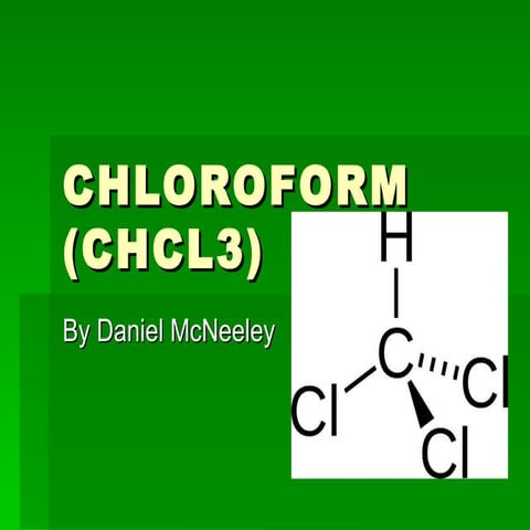 Chloroform (chcl3) | PPT