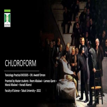 Chloroform brief history and toxicity - general toxicological practical ...