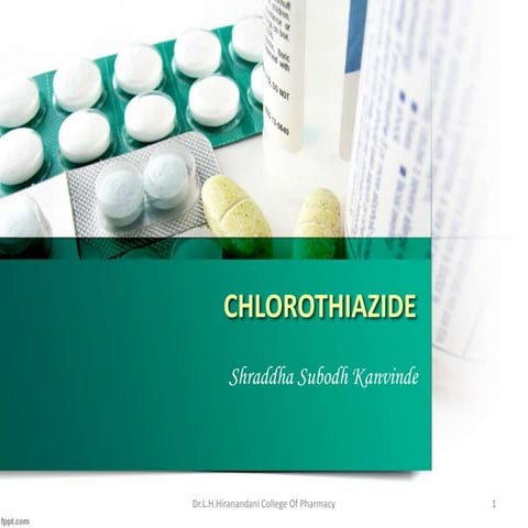 Chlorthiazide analysis technique | PPTX | Chemistry | Science