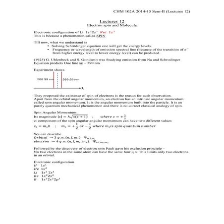 Chm102 14 15_lecture 12 | PDF