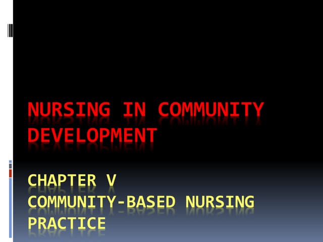 COMMUNITY HEALTH NURSING DIAGNOSIS | PPTX