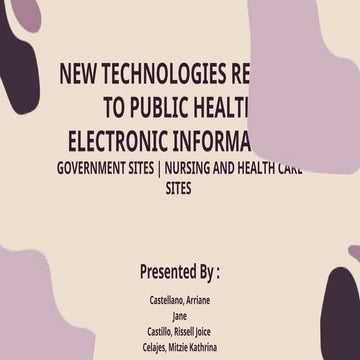 CHN-Report COMMUNITY HEALTH NURSING GROUP 10 | PPTX