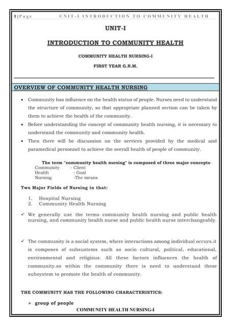 Community Health Officer CHO An Overview | PDF