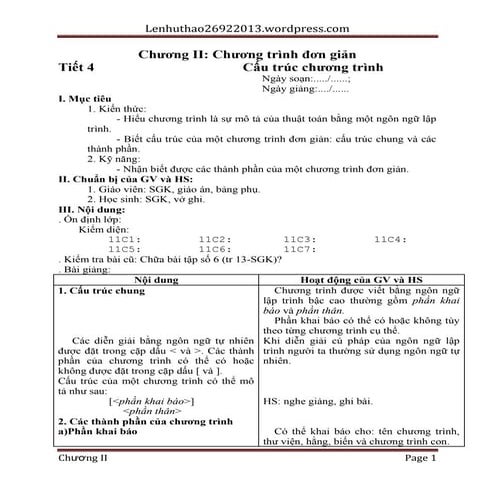 Chương ii tin 11 | PDF