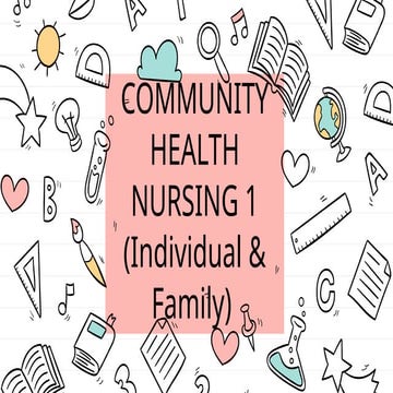 Community Health Nursing (complete) | PDF