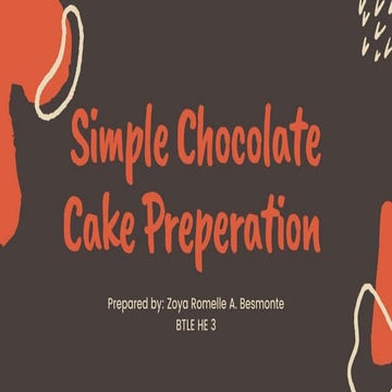 Chocolate Cake Presentation | PPTX | Desserts and Baking | Food & Drink