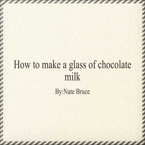 Chocolate milk | PPT