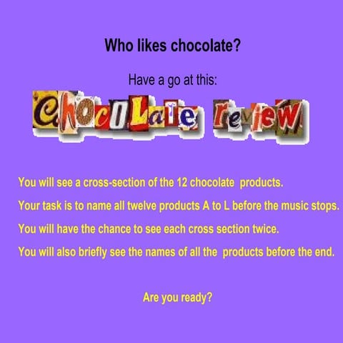 Chocolate starter ppt version | PPT