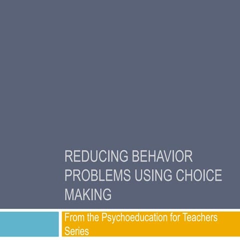 Instructional Choice | PPTX