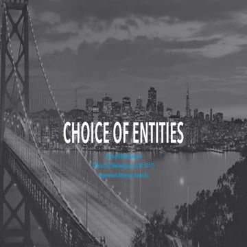 Startup Basic #1: Choice of Entities | PDF