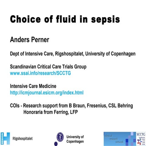 Choice of fluid in sepsis | PPT
