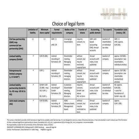 Choice of legal form eng | PDF