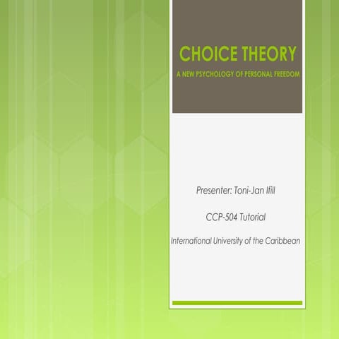 Choice theory | PPT