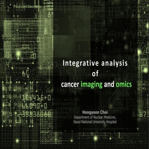 Integrative analysis of medical imaging and omics | PDF