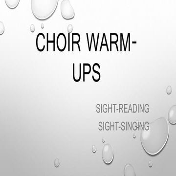 Choir sight singing | PPTX