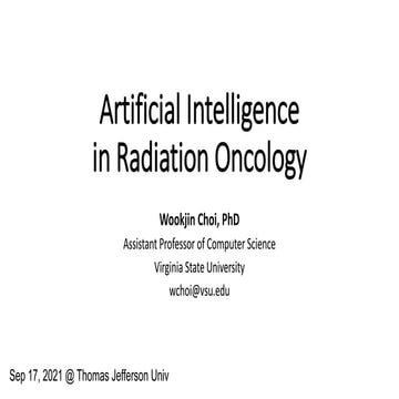 Artificial Intelligence in Radiation Oncology | PPTX