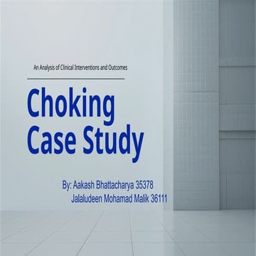 Choking Case Study CAPS11.pptx clinical case study | PPTX