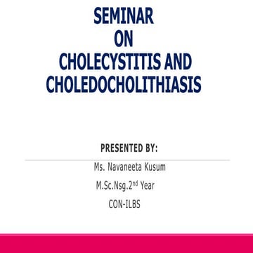 Cholecystitis and Choldocholithiasis | PPTX