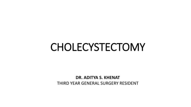 Laparoscopic cholecystectomy/ operative surgery | PPTX