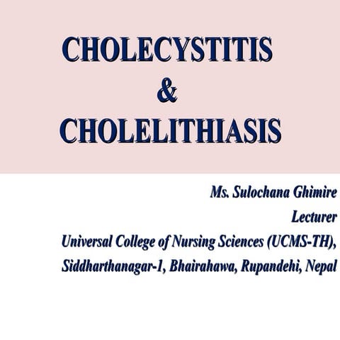Cholecystitis and cholelithiasis | PPT