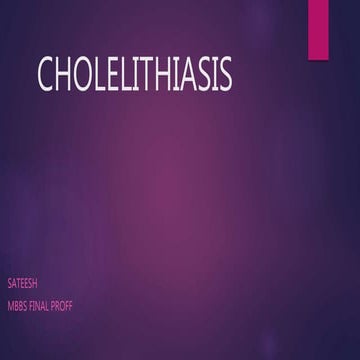 Cholelithiasis | PPTX