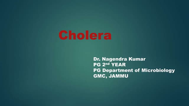 Vibrio cholerae | PPT