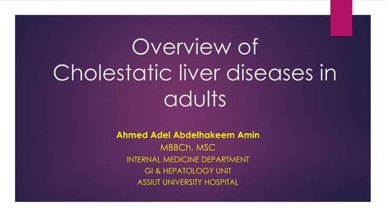 GIT Cholestatic liver disease 4th 2025..pptx