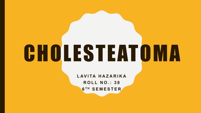 "Chronic Otitis Media: Understanding Squamousal Type CSOM and Its ...