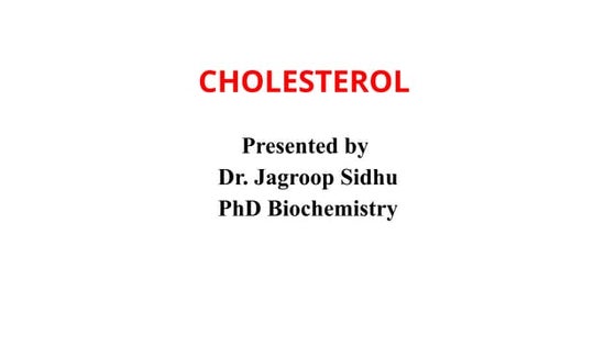 cholesterol.pptx | Heart and Cardiovascular Diseases | Diseases and Conditions