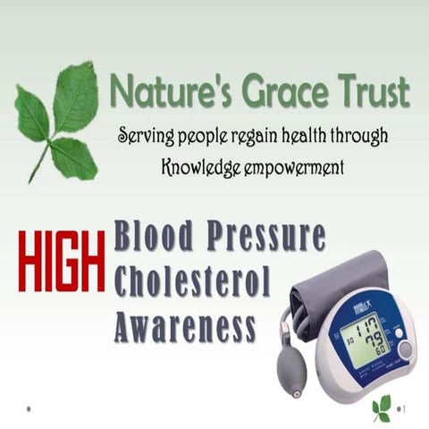 High Cholesterol & BP awareness | PPTX