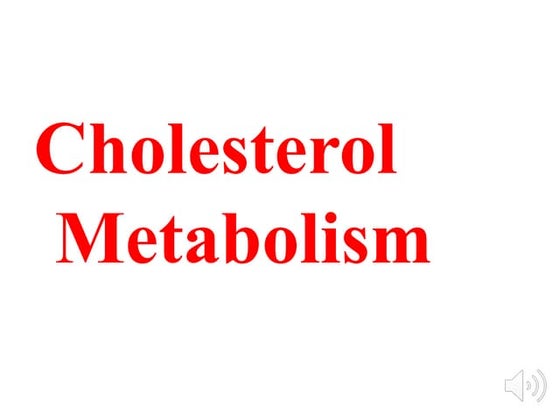 Biosynthesis of cholesterol | PPT