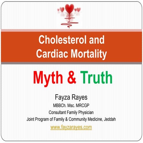 Cholesterol Myth and Truth | PPTX