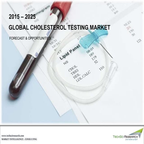 Detailed Project Report on Cholesterol Testing System Manufacturing ...