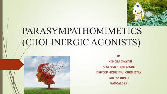 Parasympathomimetics and parasympatholytics Pharmacology. | DOCX
