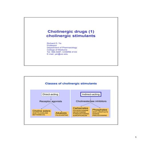 Cholinergic drugs 1 (1) | PDF