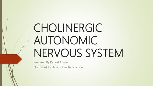 Cholinergic drugs