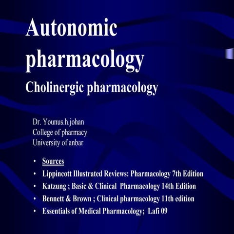 Cholinergic drugs | PPTX
