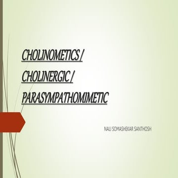 CHOLINERGIC | PPT