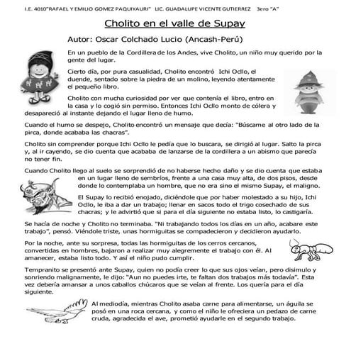 CUENTOS DE CHOLITO | DOCX