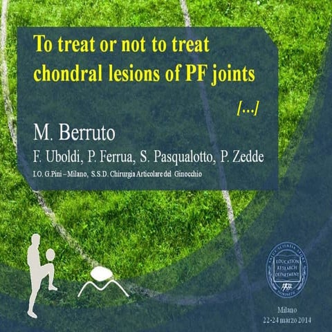 Chondral lesions of pf joint - Isokinetic 2014 | PPT