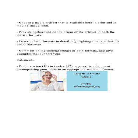 - Choose a media artifact that is available both in print and in.docx